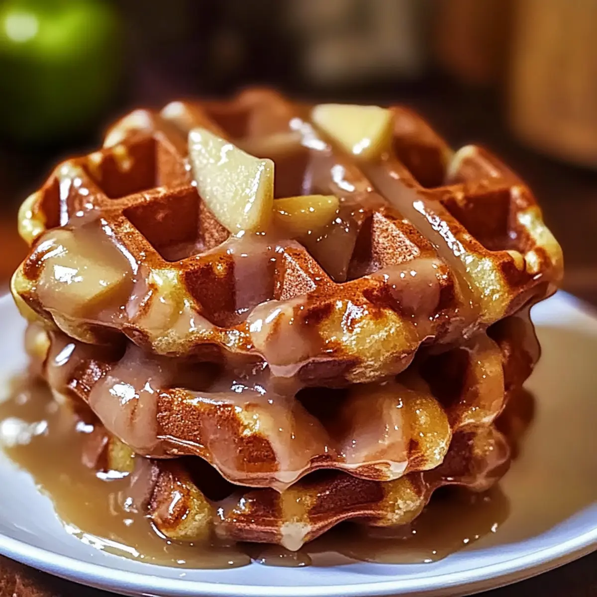 Apple Fritter Waffle Donuts That Make Mornings Magical - Yummy Yield
