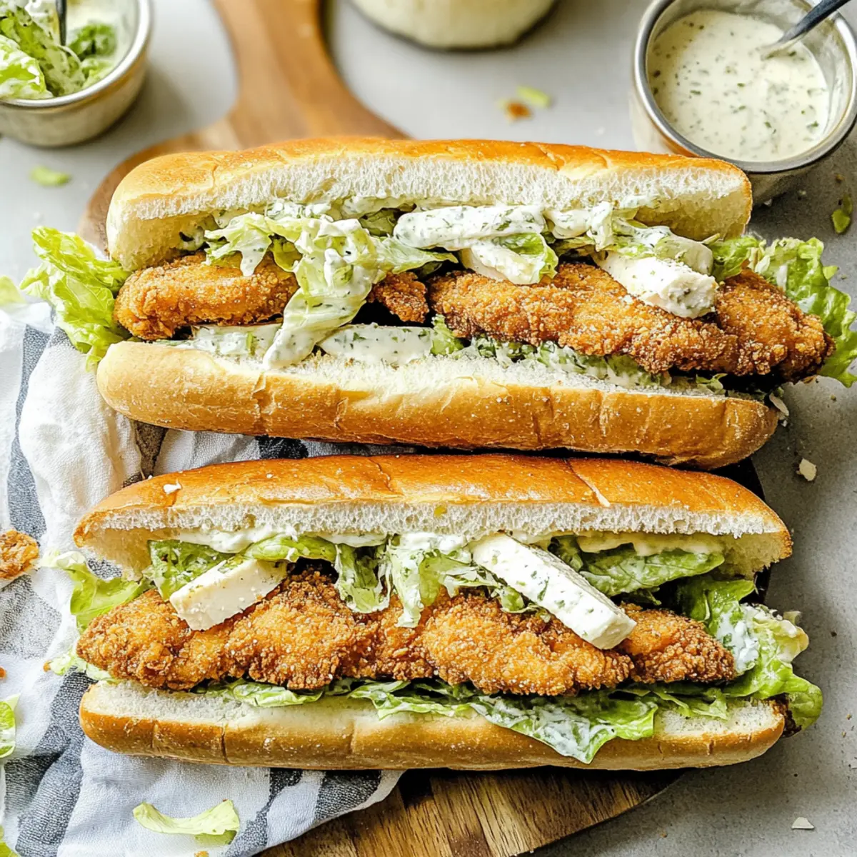 Ultimate Chicken Caesar Sandwiches: Irresistibly Crispy Delight