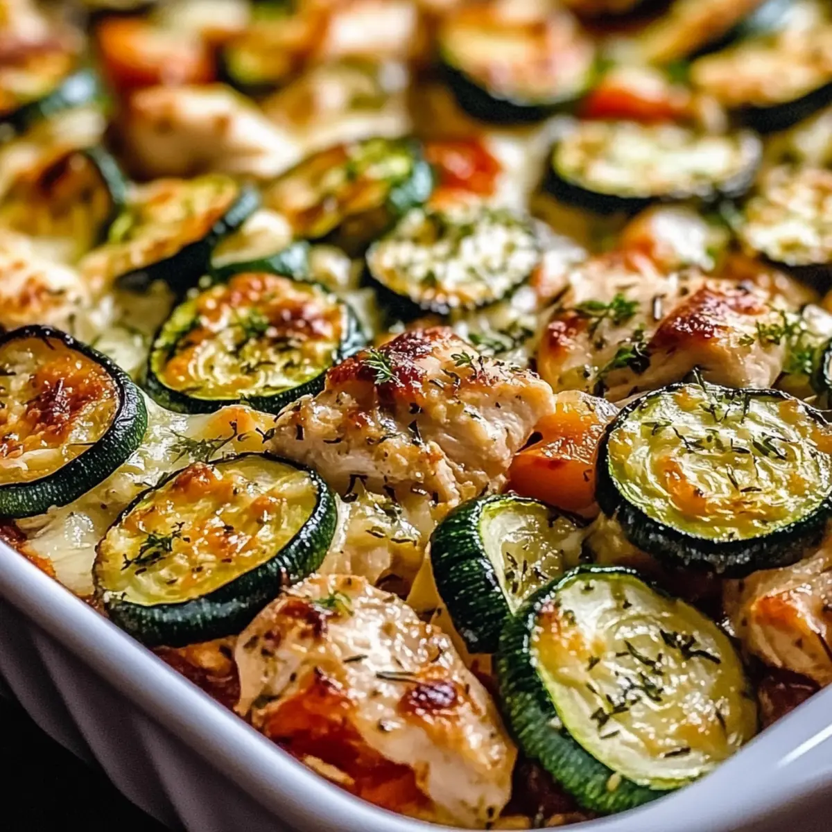 Easy Mediterranean Chicken Zucchini Bake - Deliciously Healthy
