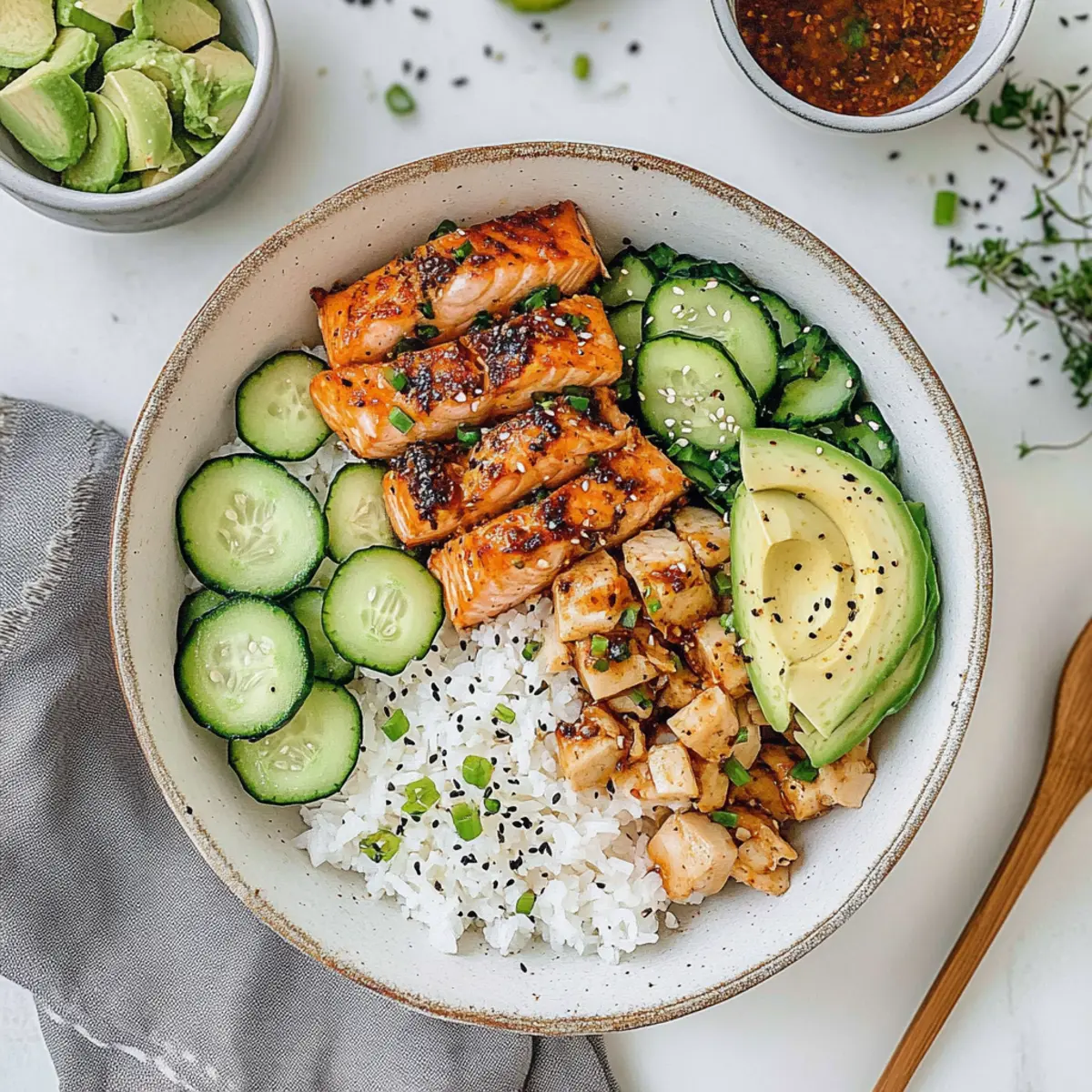 Easy Spicy Salmon Bowls with Coconut Rice for Cozy Dinners
