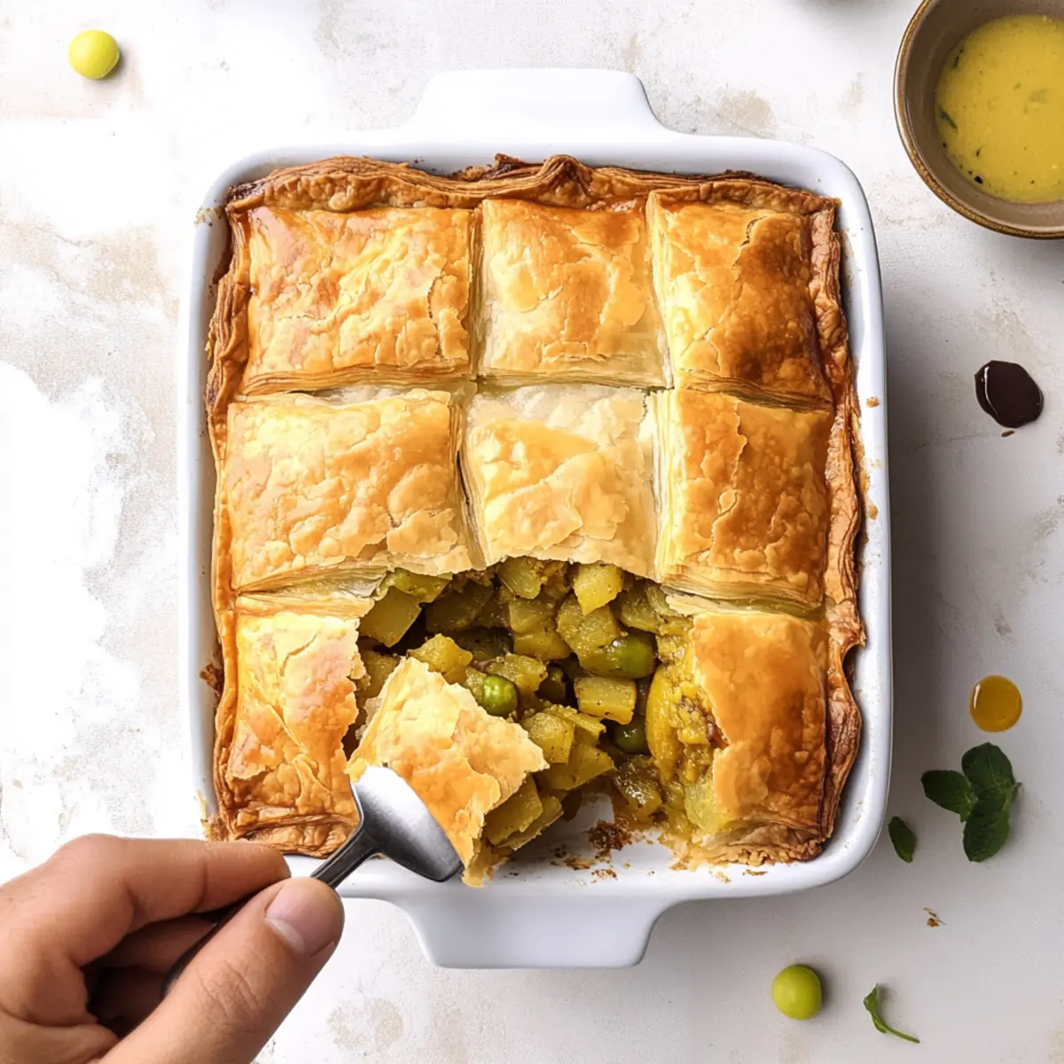 Easy Giant Samosa Pie with Spiced Chicken: Delicious Comfort