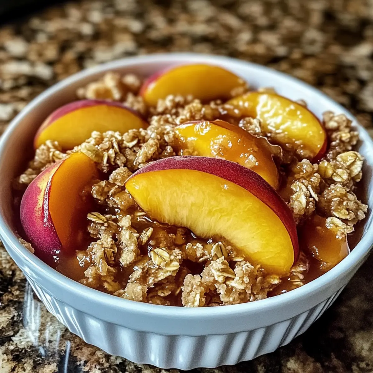 Irresistible Summer Peach Crisp with Crunchy Oat Topping