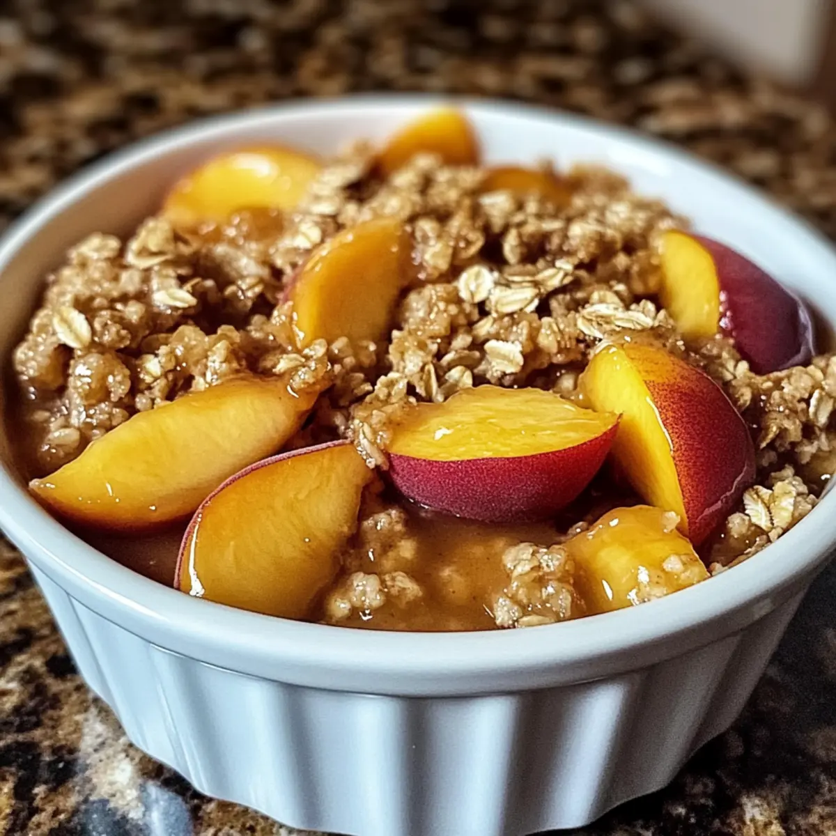 Irresistible Summer Peach Crisp with Crunchy Oat Topping