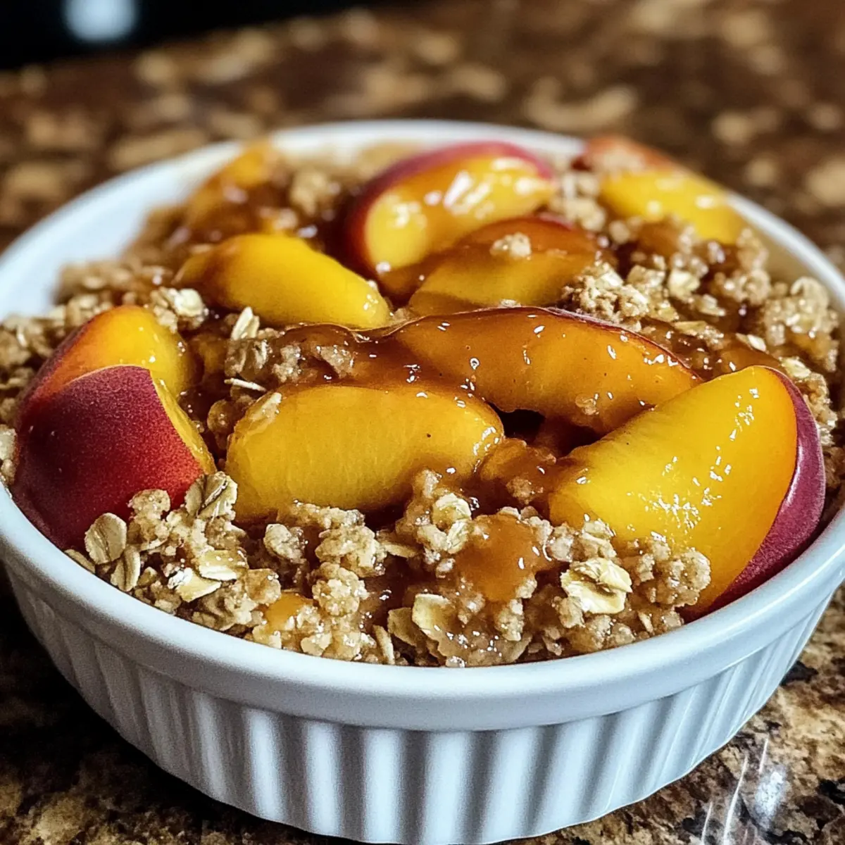 Irresistible Summer Peach Crisp with Crunchy Oat Topping